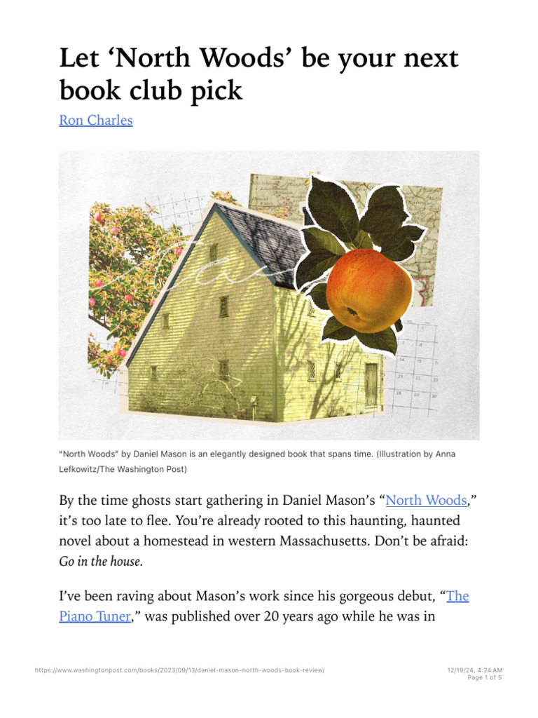 North Woods' by Daniel Mason Book Review - The Washington Post | PDF