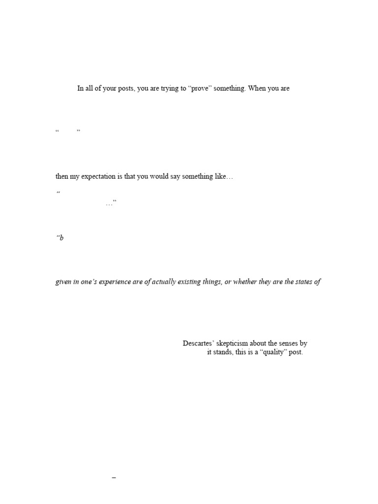 Tips for Writing Quality Discussion Posts | PDF | Relativism | Reason