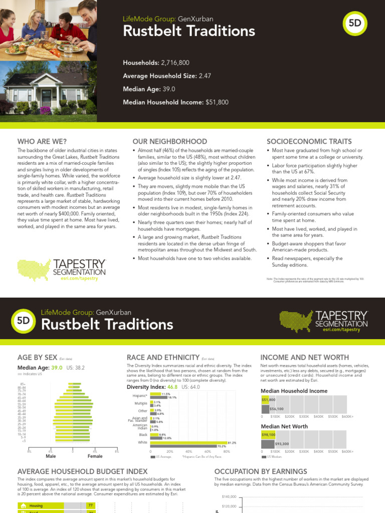 Demographics of 5 Separate Zip Codes | PDF | Income | Economies