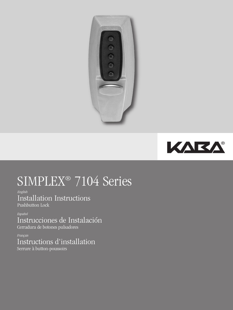 Simplex 7104:7004:7014 Installation Instructions - PKG782 | PDF ...