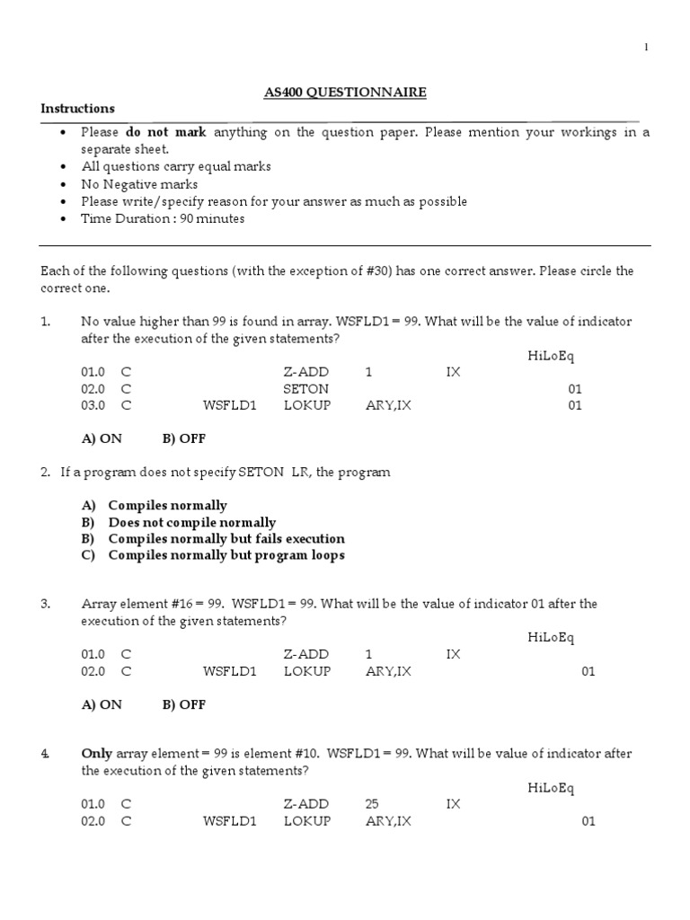 As400 Iseries Question Paper | PDF | C (Programming Language) | Library ...