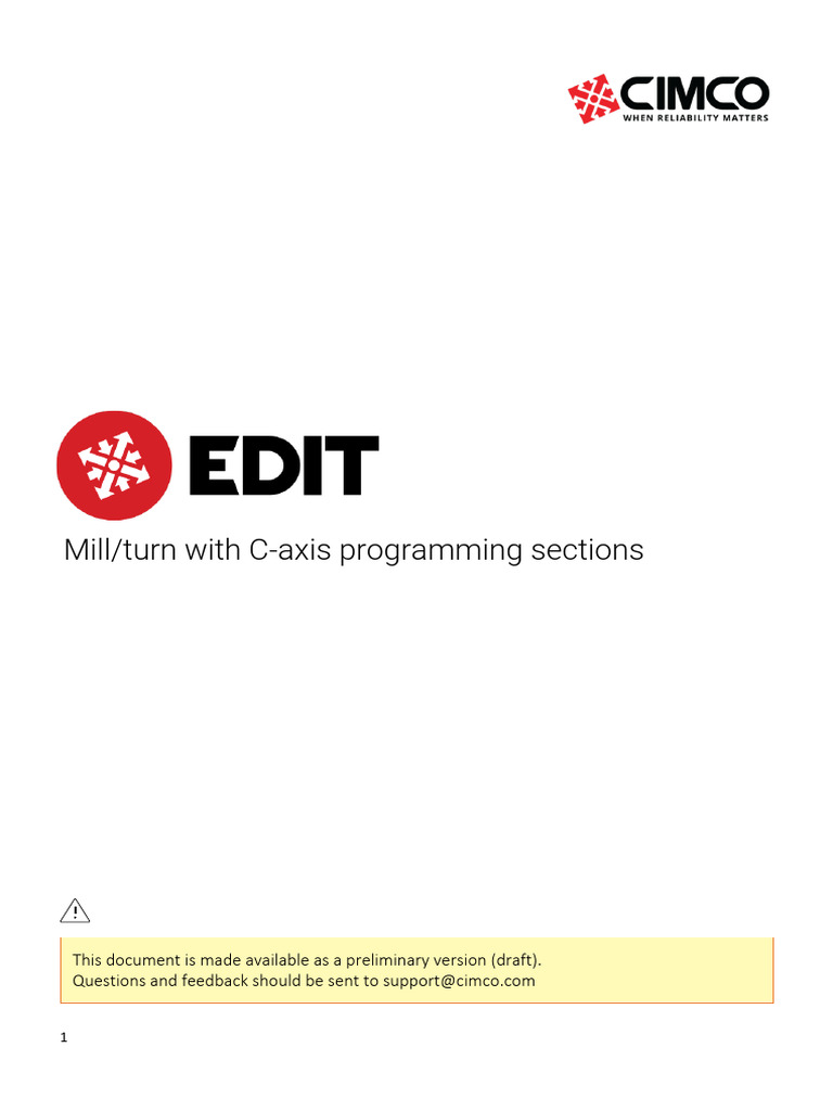 Cimco Edit Mill Turn Tutorial en | PDF | Numerical Control | Machining