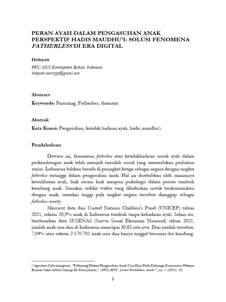 Hidayati- Peran Ayah Dalam Pengasuhan Anak | PDF