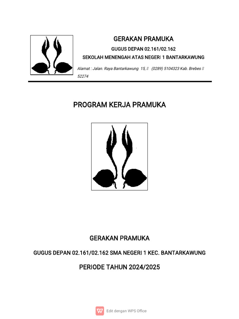 Program Kerja Pramuka 2024-2025 | PDF