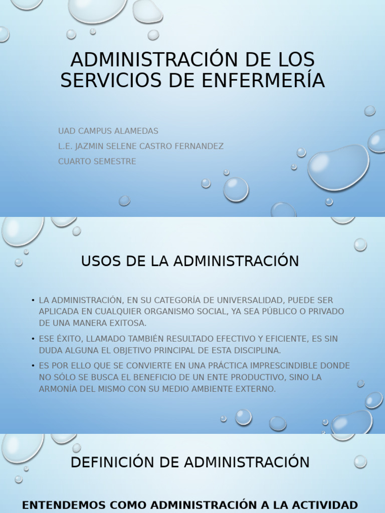 Administración de Los Servicios de Enfermería (1) | PDF | Planificación