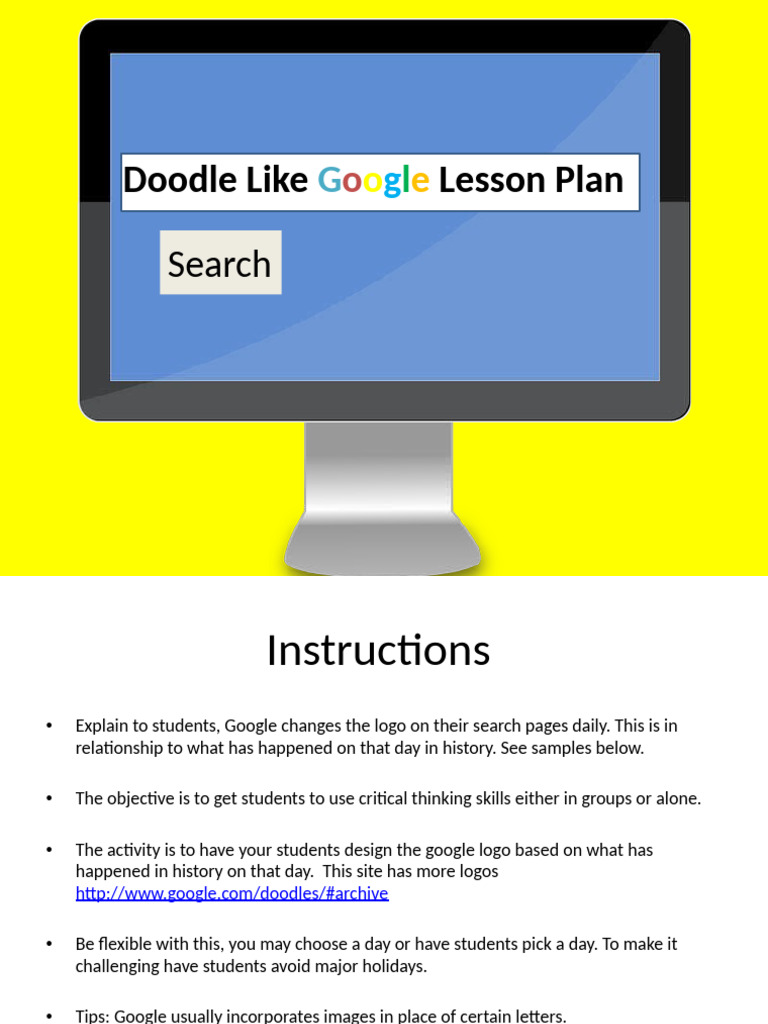 Doodle Like Google Lesson Plan | PDF