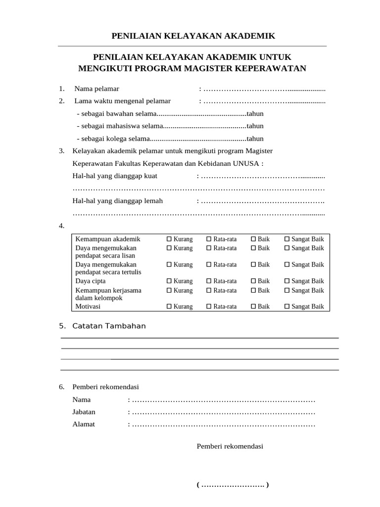 Format Magister 2024 | PDF