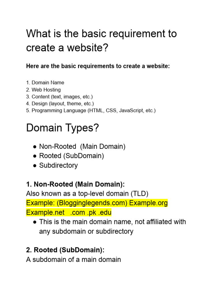 Website Creation Essentials Guide | PDF