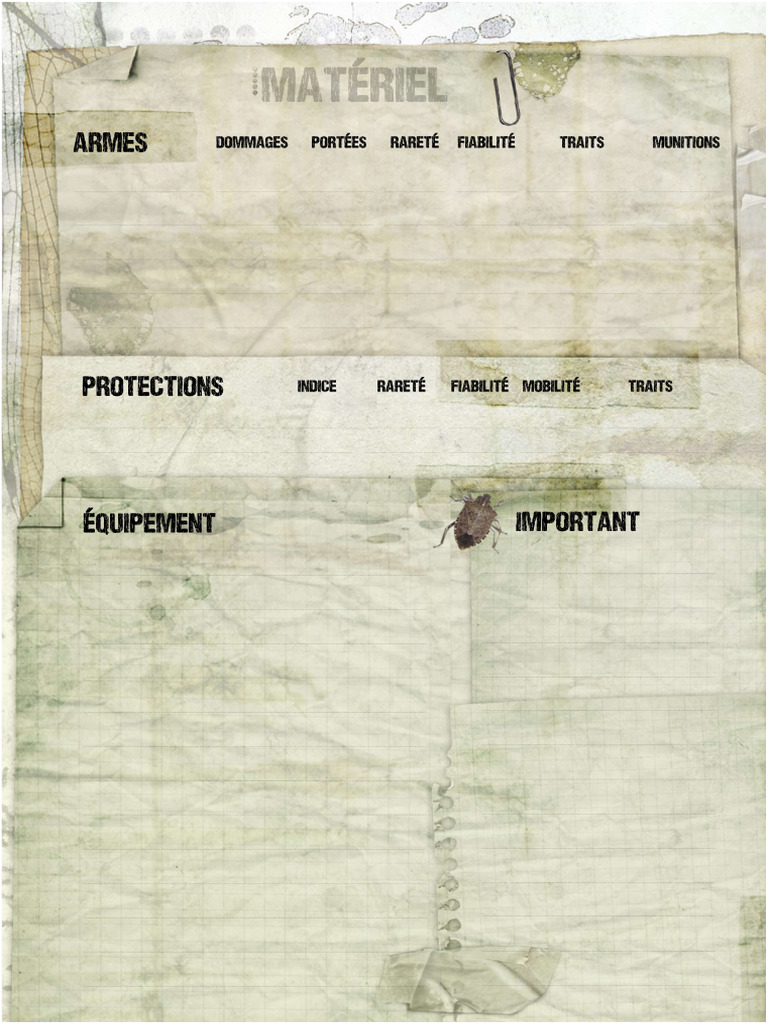 VERMINE 2047 - Accessoires - Feuille de Personnage - FR - 2023 10 20 | PDF