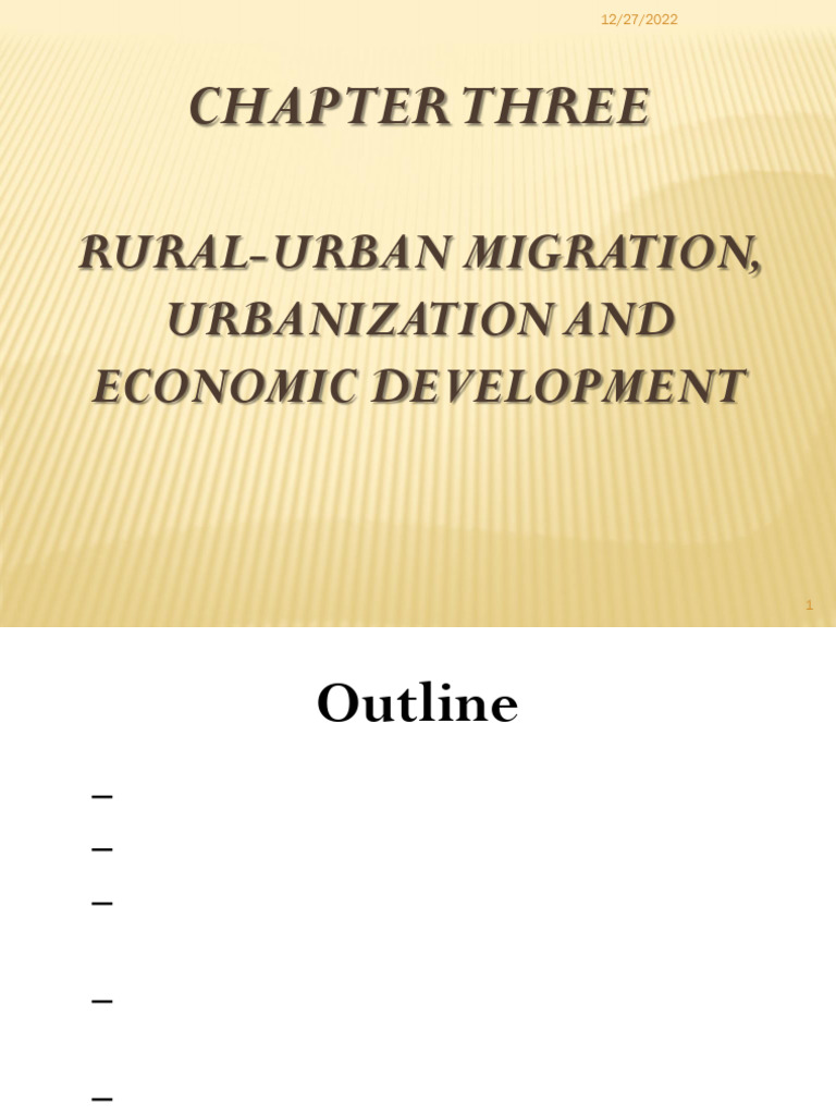Rural-Urban Migration and Economic Growth | PDF | Labour Economics ...