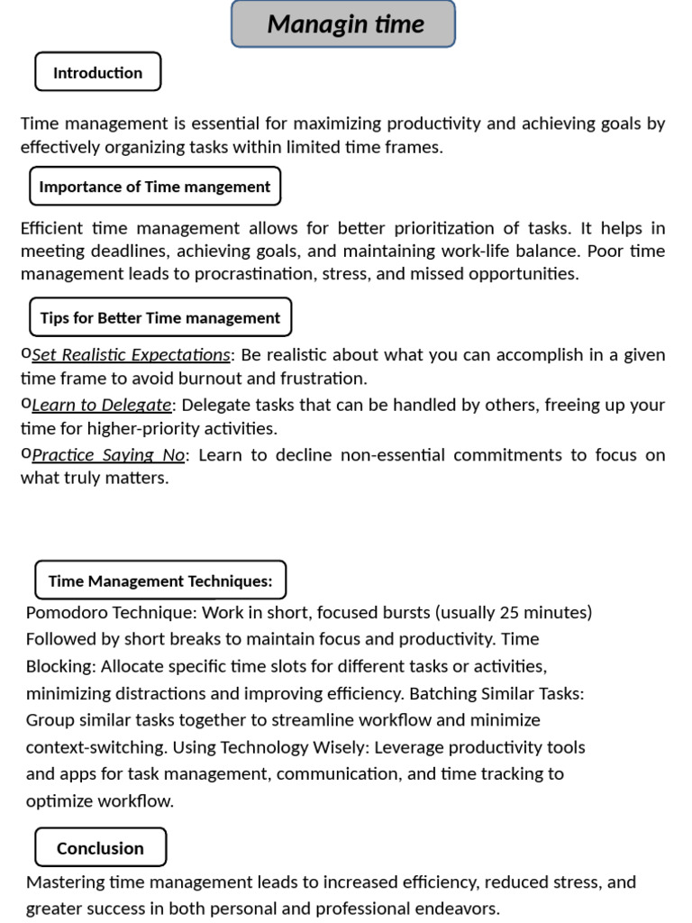 Time Management for Professionals | PDF