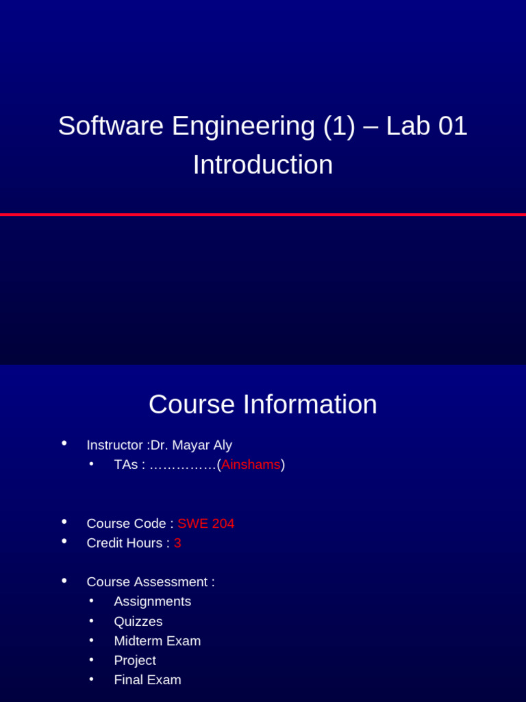 Lab 01 Introduction | PDF | Software Development Process | Software Lab 01 Introduction | PDF | Software Development Process | Software