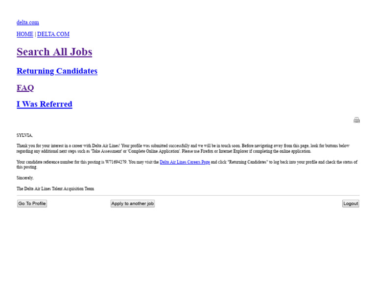 Delta Career Opportunities | PDF