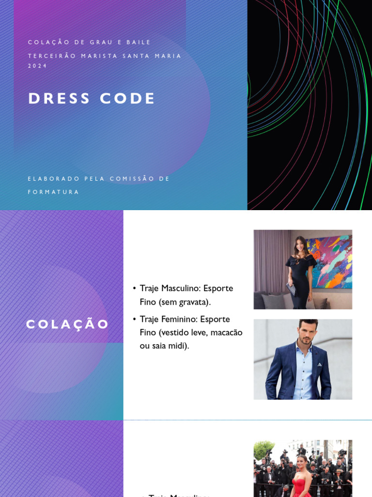 Dress Code Formatura - Terceirão MSM 2024 (1) | PDF