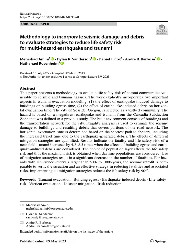 Methodology To Incorporate Seismic Damage and Debris To Evaluate ...
