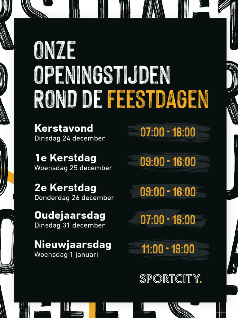 Openingstijden Feestdagen 2024 | PDF