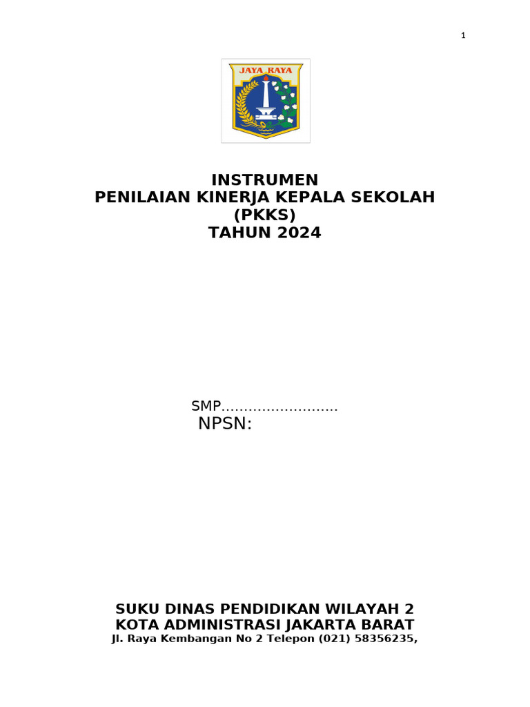 Instrumen PKKS SMP Tahun 2024 | PDF