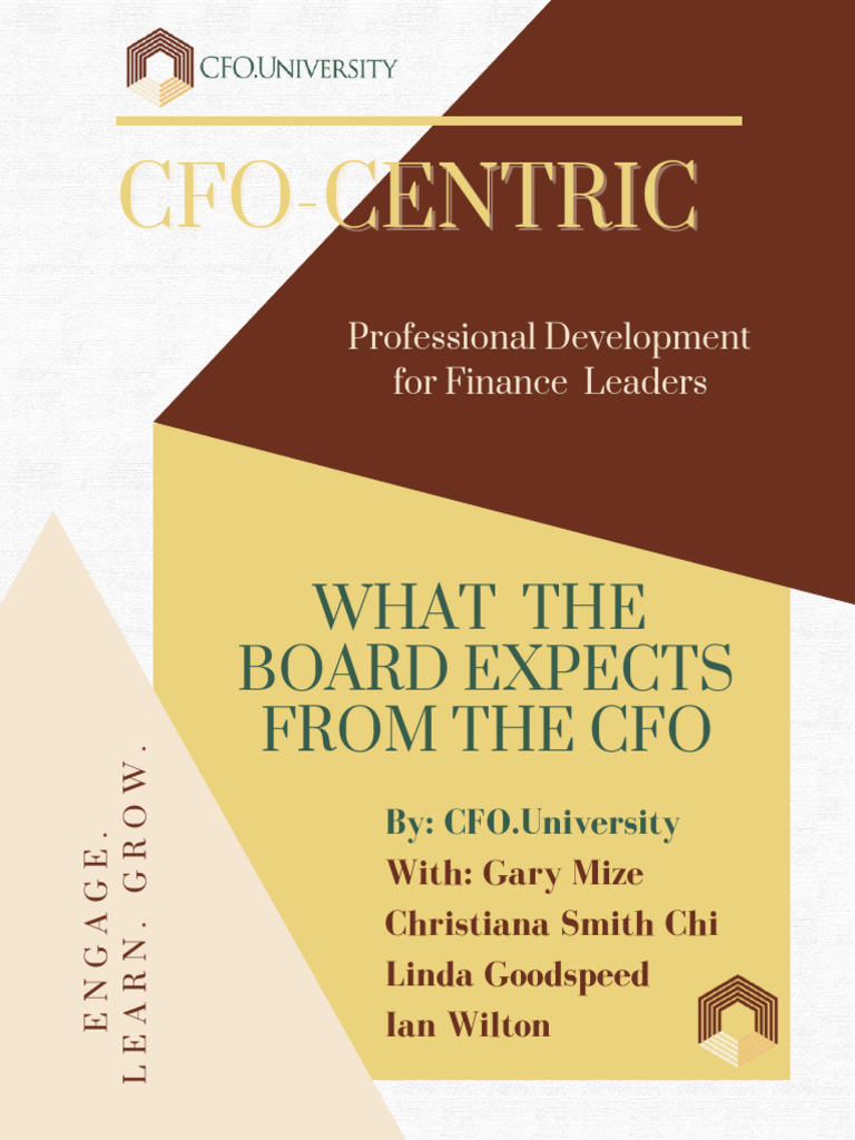 What the Board Expects From the CFO | PDF | Chief Financial Officer | Human Communication