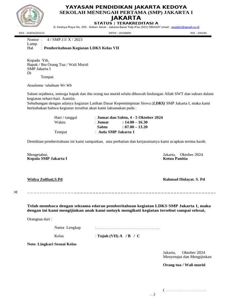 Edaran_ldks 2024 | PDF