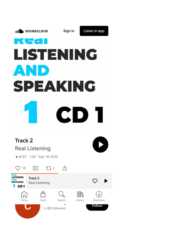Listen To Track 2 by Real Listening in Real Listening and Speaking 1 CD ...