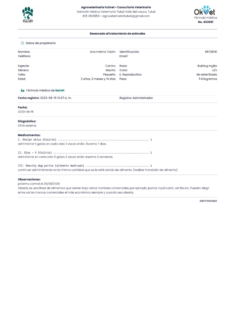 fórmula médica balott | PDF