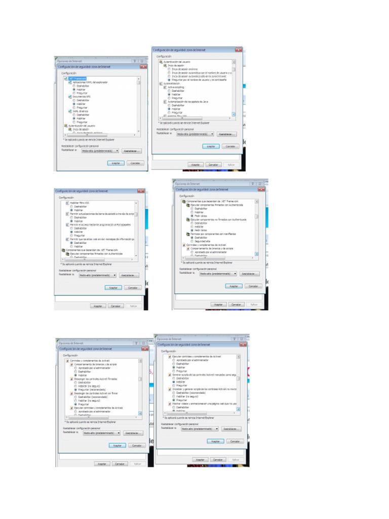 Configuracion IE8 para Siebel | PDF