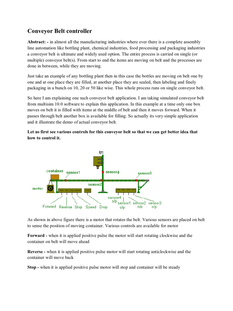 Conveyor Belt Controller | PDF | Timer | Power Inverter