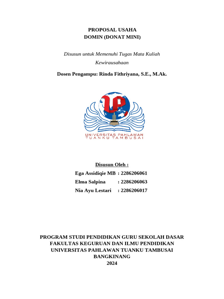Proposal Usaha Donat Mini UMKM | PDF