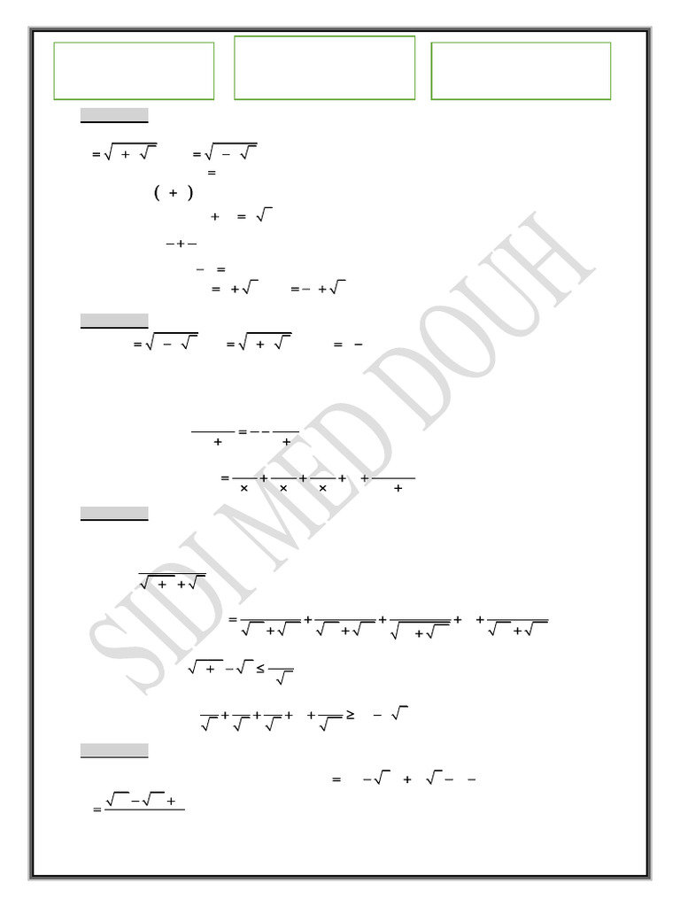 S1 5C Calcul Dans IR 24-25 | PDF | Mathématiques | Concepts mathématiques
