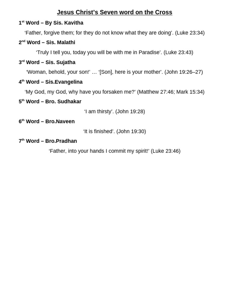Seven Words | PDF