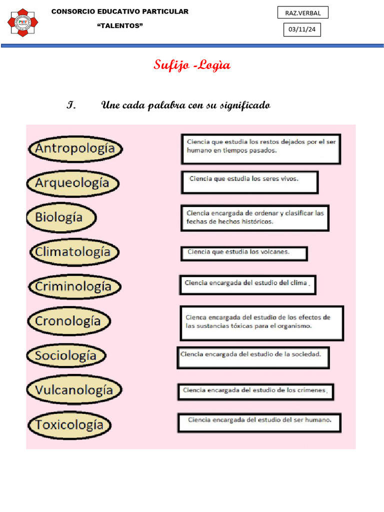 Sufijos: Relaciona Palabras y Significados | PDF