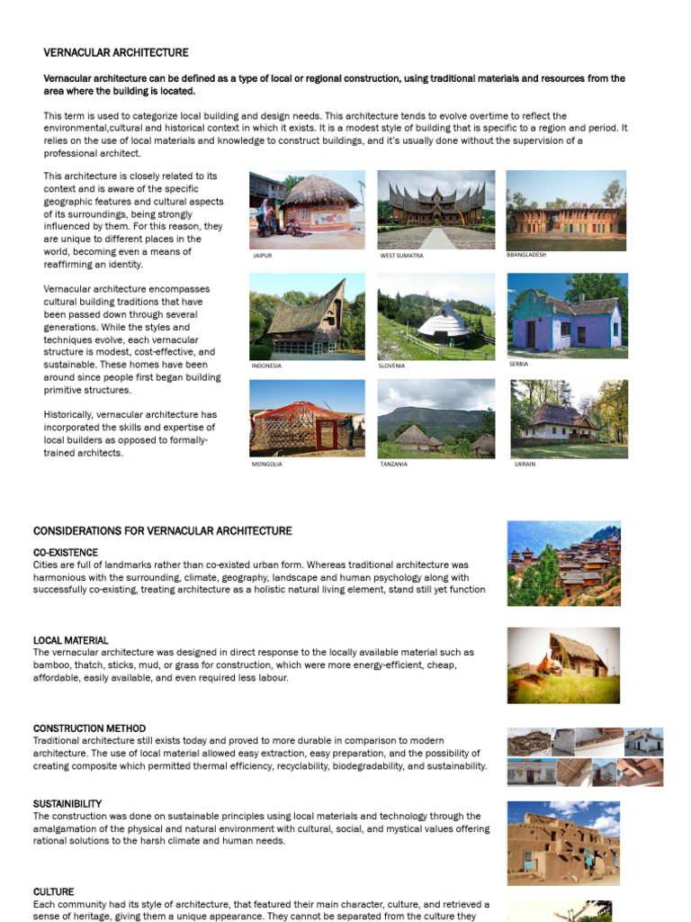 Vernacular Architecture | PDF