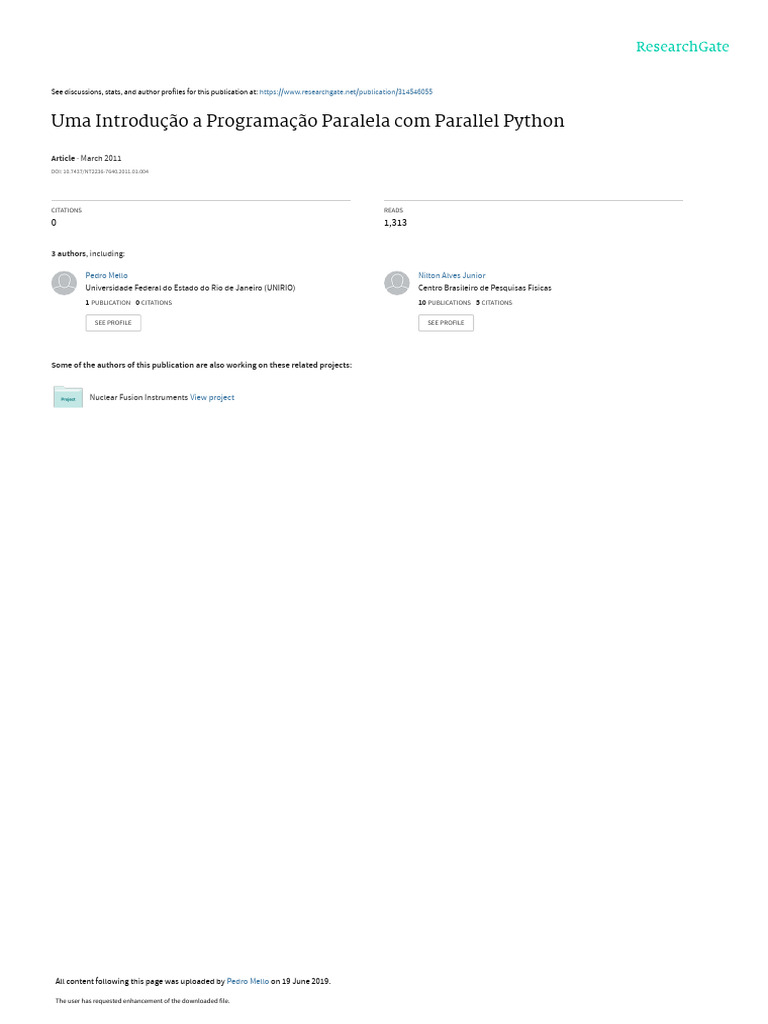 Introdução à Programação Paralela Python | PDF | Interface de ...