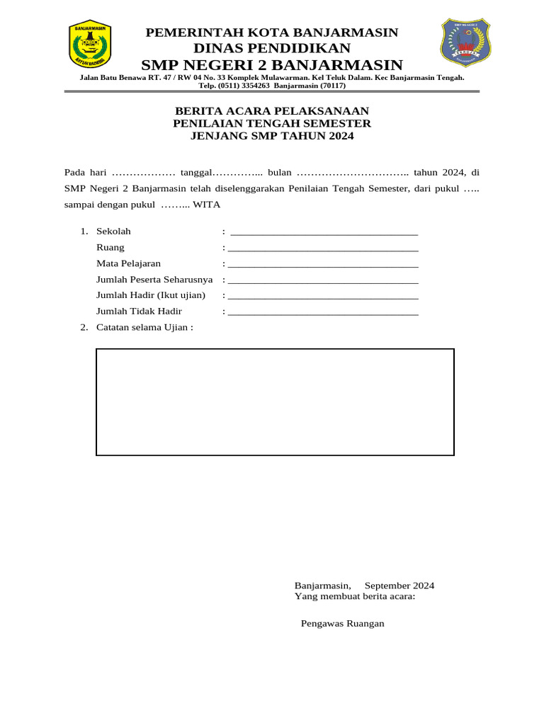 BERITA ACARA PSAJ 2024 | PDF