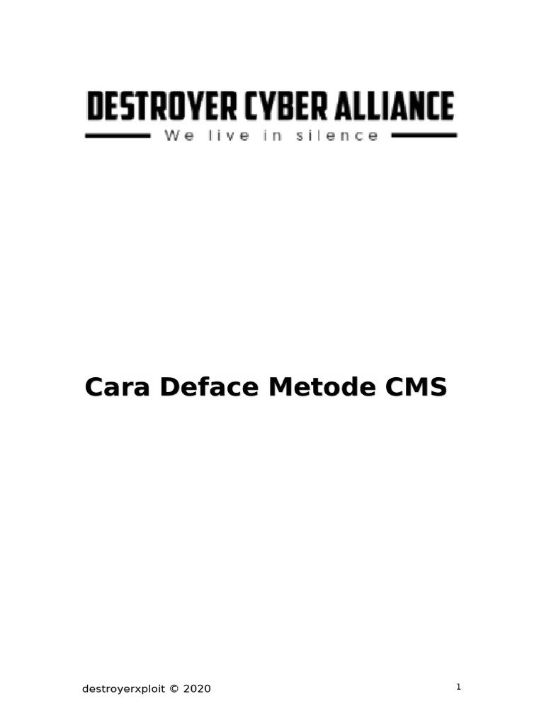 deface metode CMS | PDF