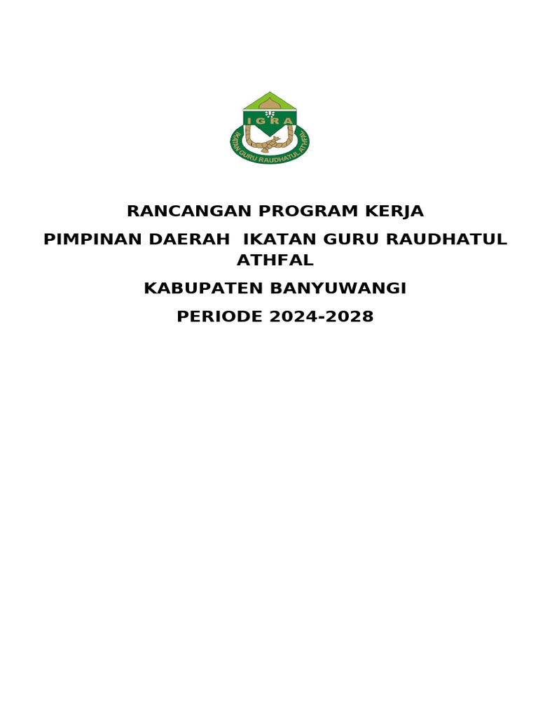 Rancangan Program Kerja Inkom | PDF
