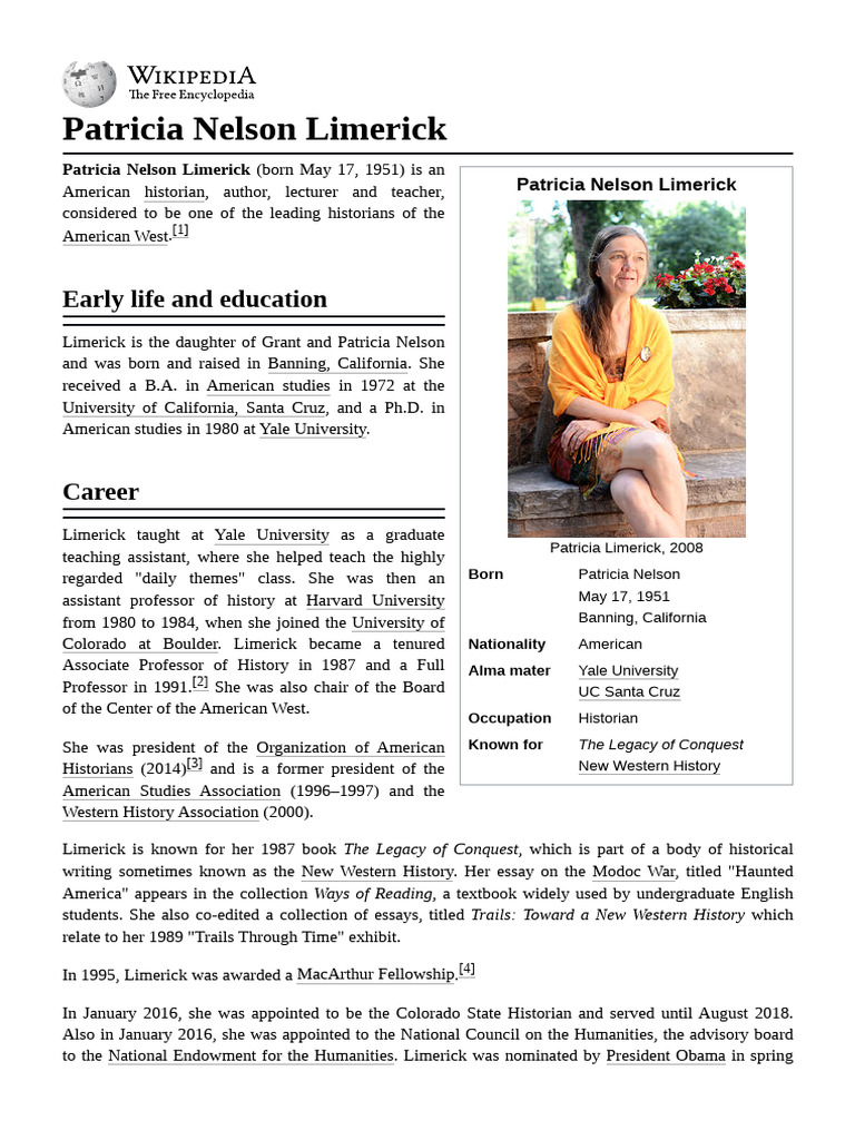 Patricia_Nelson_Limerick | PDF | Academia
