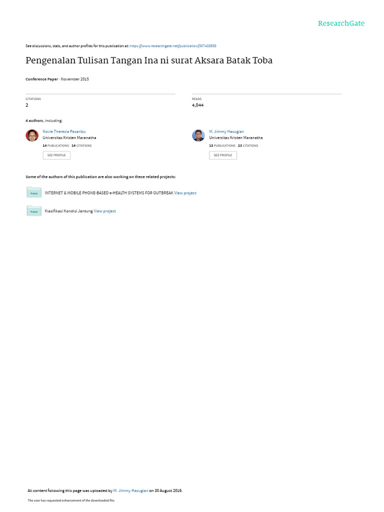 Pengenalan Aksara Batak Toba | PDF