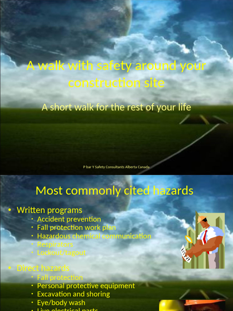 Construction Site Safety Walkthrough | PDF | Personal Protective ...