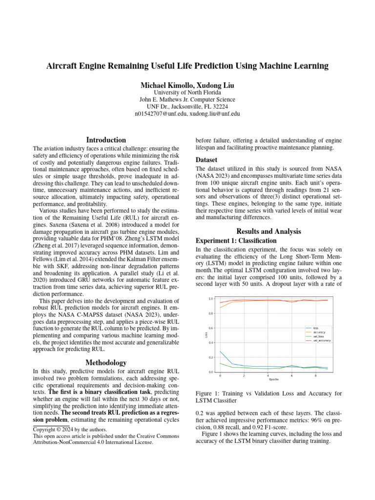 Aircraft Engine Remaining Useful Life Prediction U | PDF | Regression Analysis | Root Mean ...