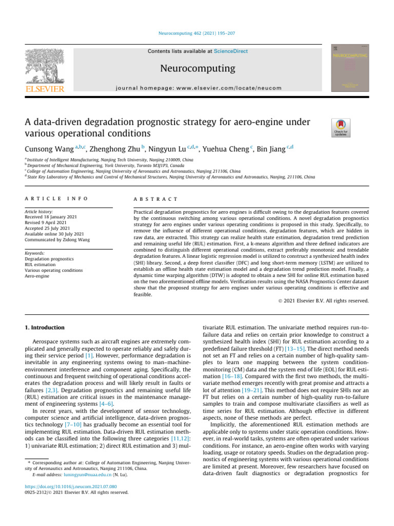 J Neucom 2021 07 080 | PDF | Prediction | Support Vector Machine