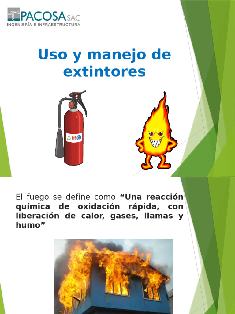 uso-y-manejo-de-extintores | PDF | Combustibles | Incendios