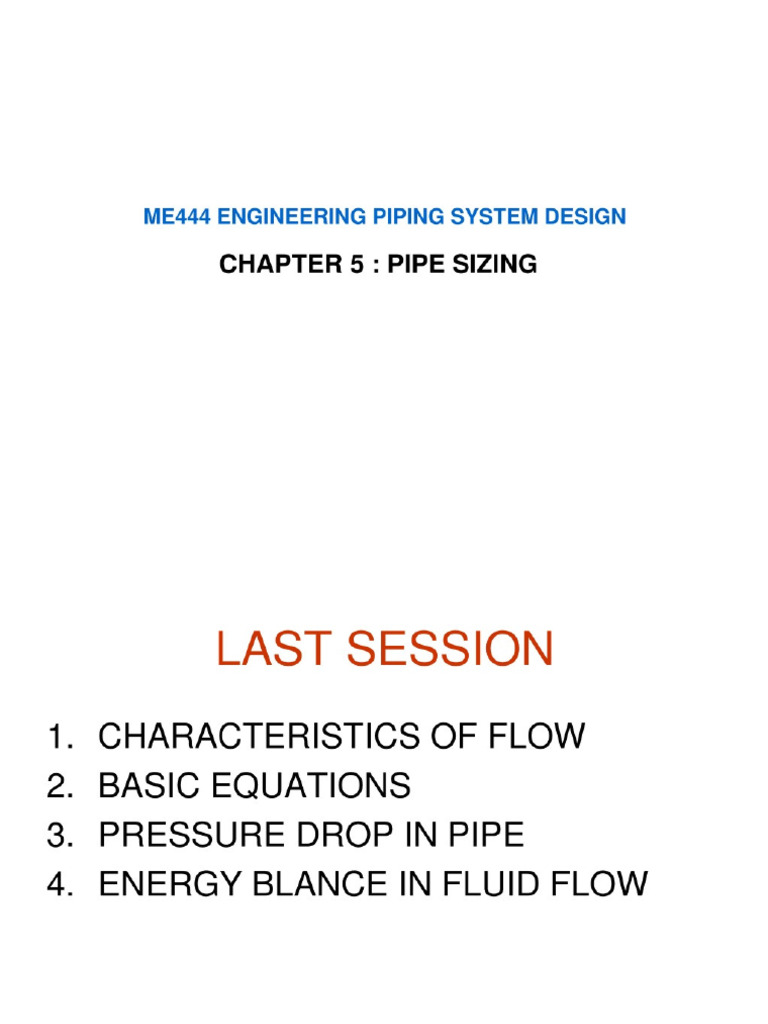 Pipe Sizing | PDF