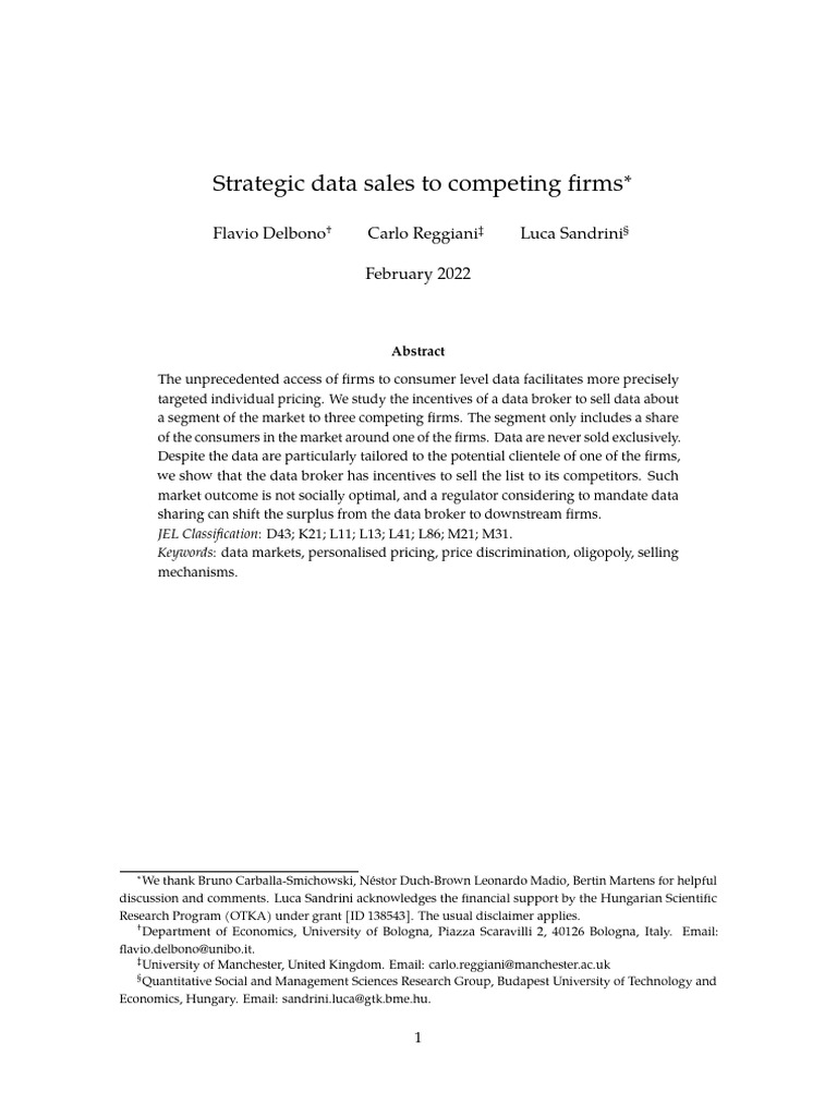 Sandrini | PDF | Profit (Economics) | Pricing