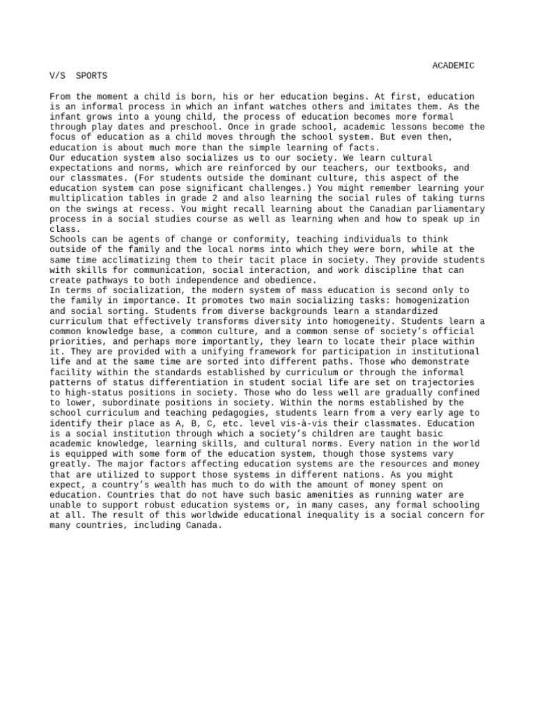 Argumentative Essay For Speaking Skills | PDF | Liberal Arts Education | Behavior Modification