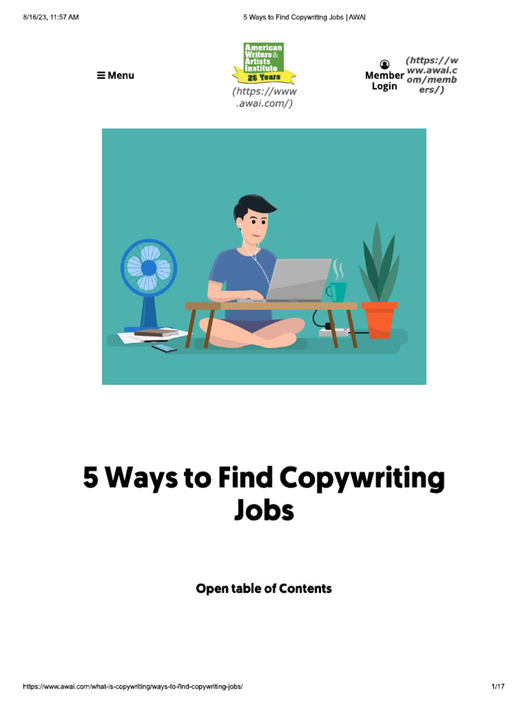 5 Ways to Find Copywriting Jobs _ AWAI | PDF