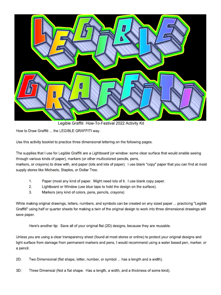 James Jepsen How-To Draw Legible Graffiti Instructions Final | PDF