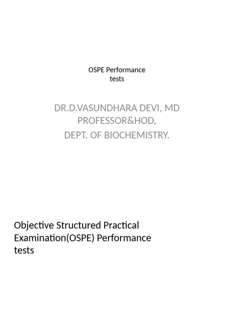 Ospe P | PDF