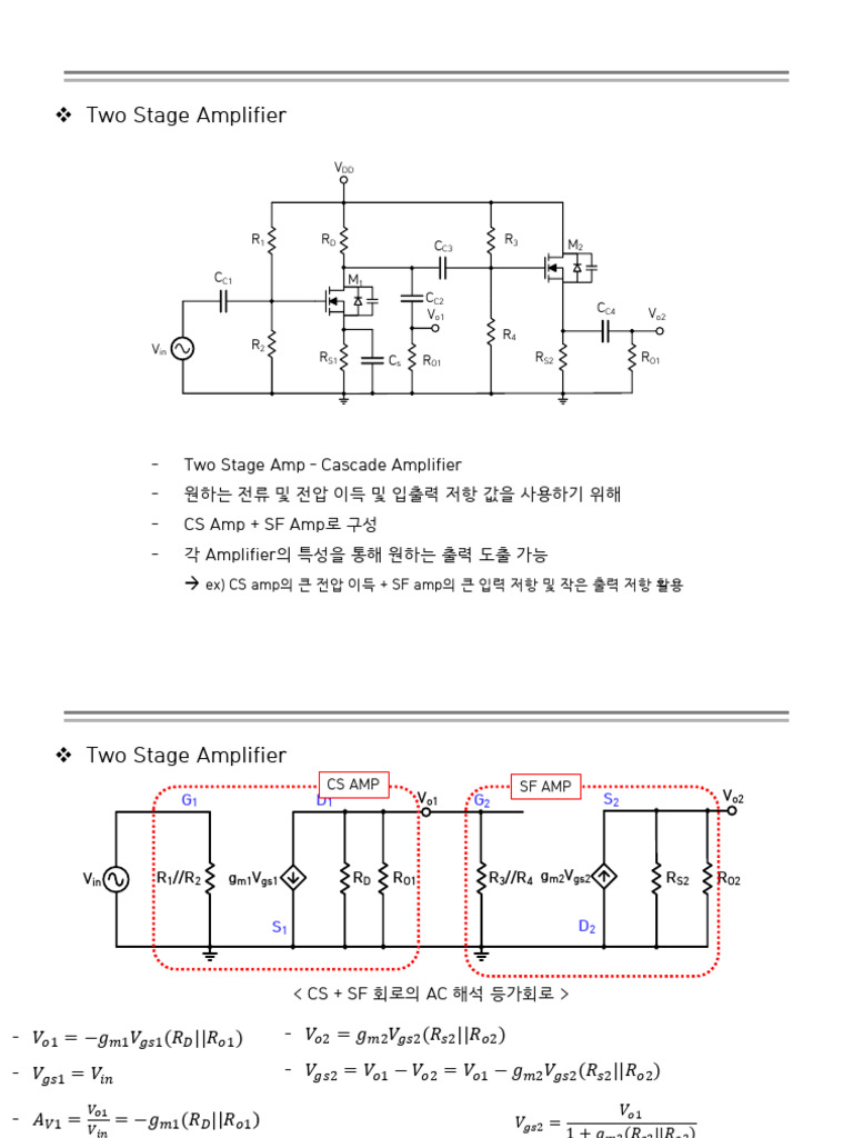 7. Two Stage Amplifier 수업 | PDF