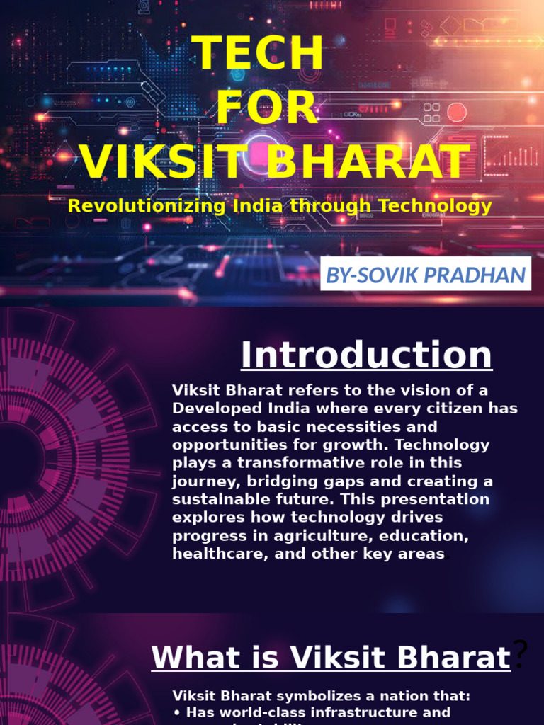 Technology for Viksit Bharat's Future | PDF | Agriculture